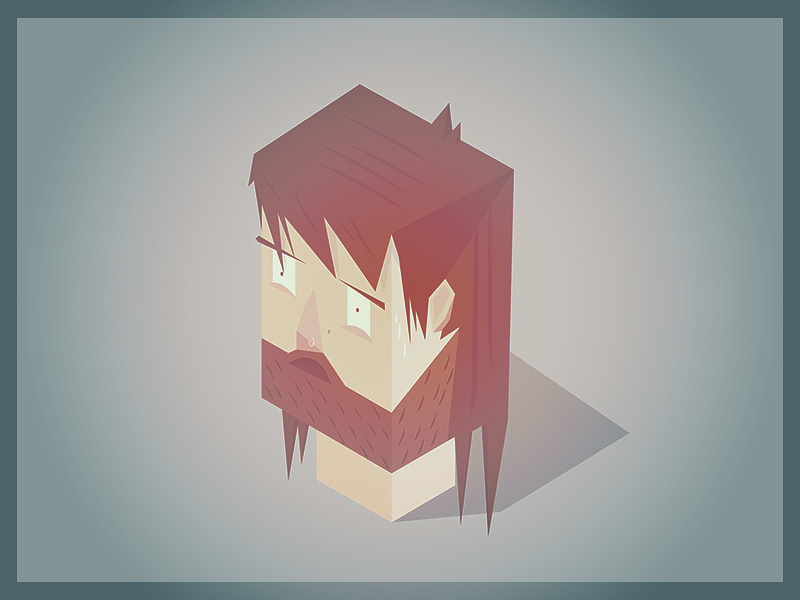 isometric head by pongo.motion on Dribbble