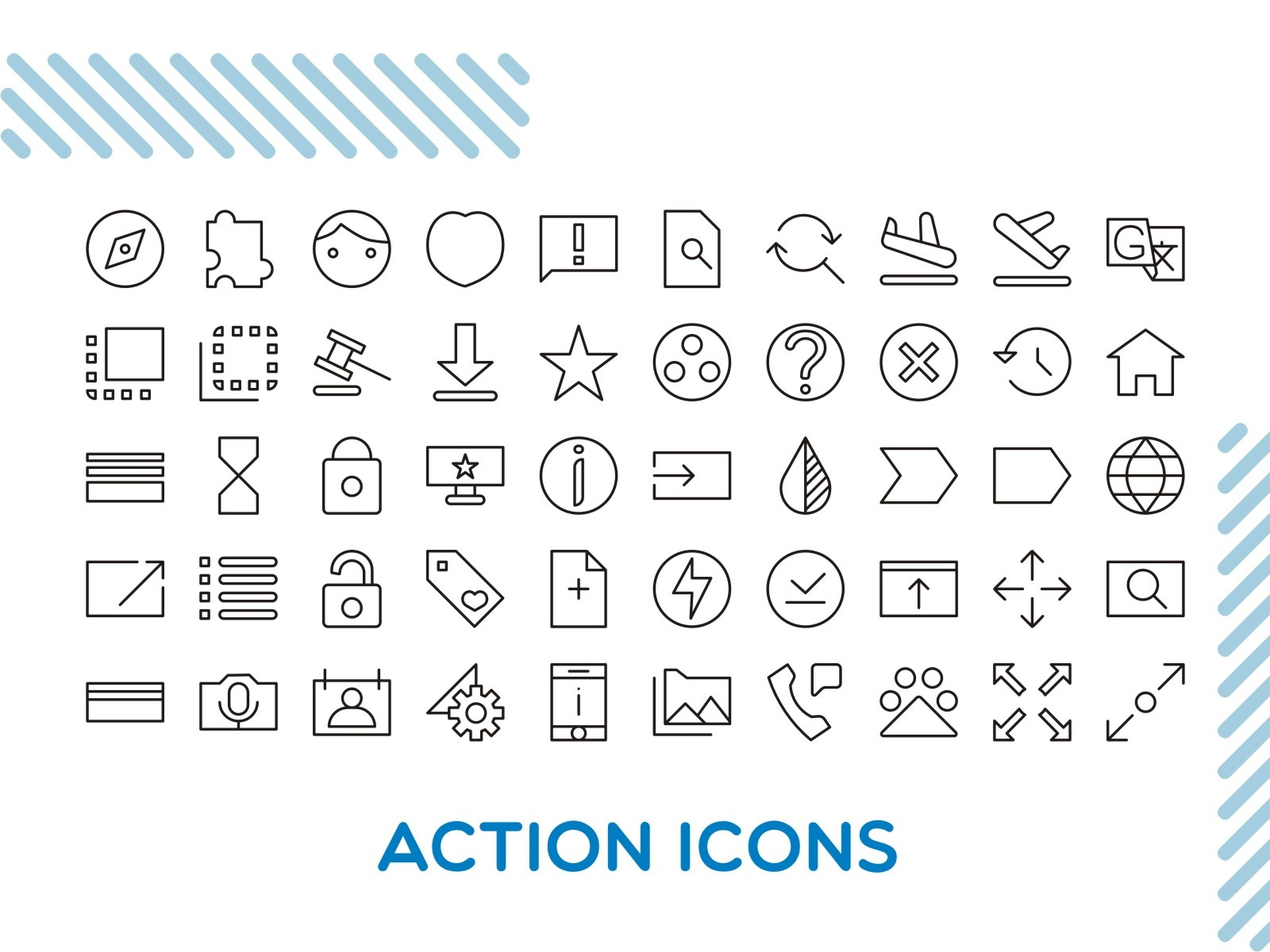 Action Icons by Ferdinand Ak on Dribbble
