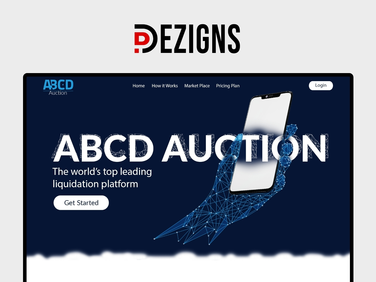 Abcd Auction Landing Page By Quratulain Saqib On Dribbble