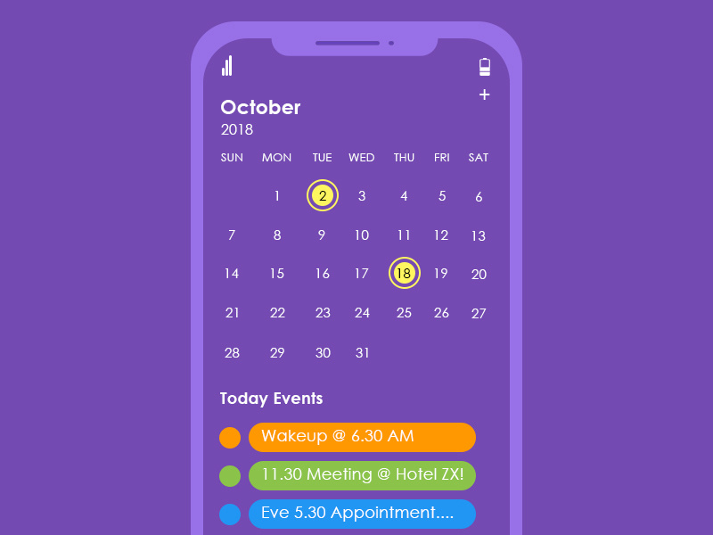 Calendar & Daily Events by Suresh, Chennai ️Web & Mobile UI/UX Designer ...