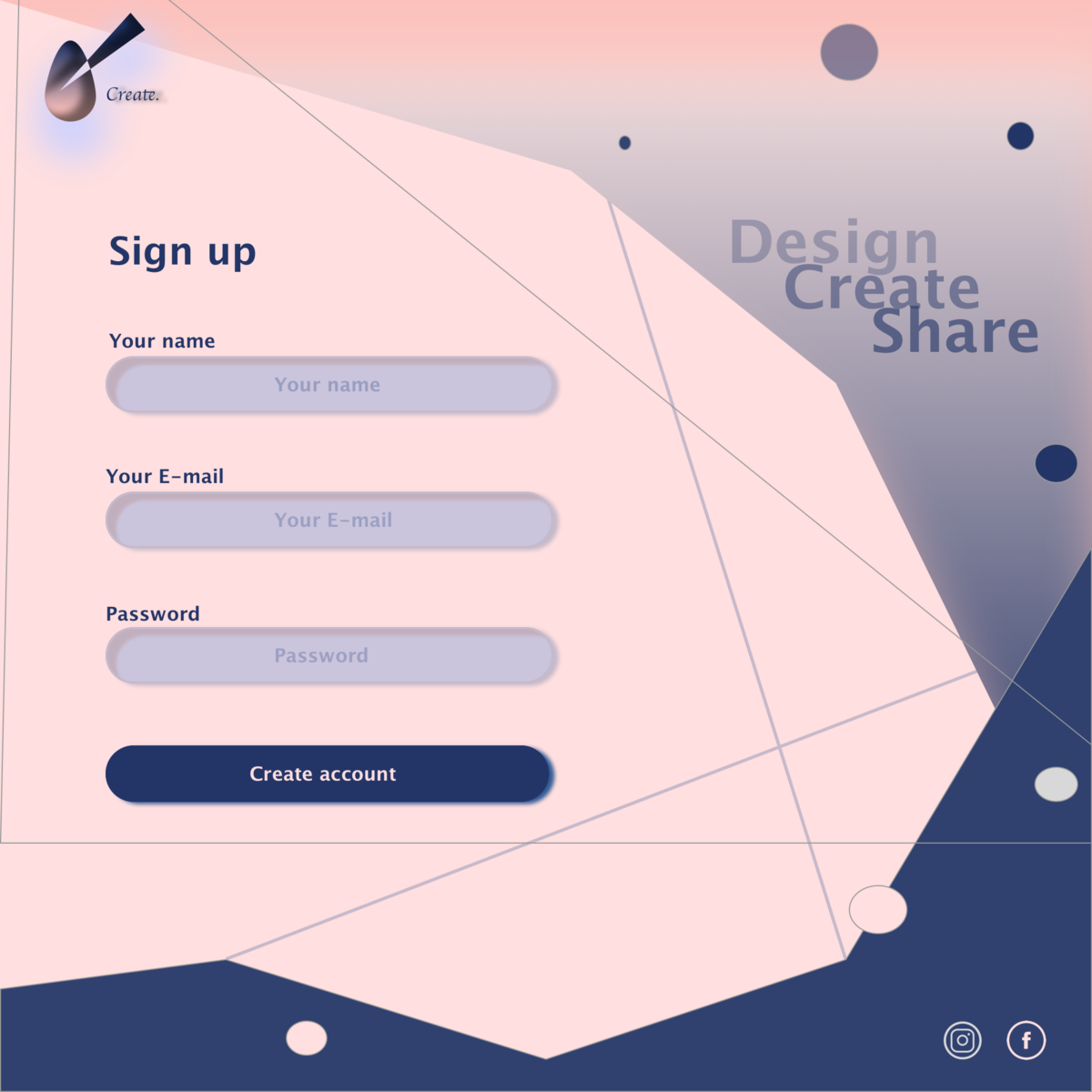Sign Up Page #001 by Katya on Dribbble