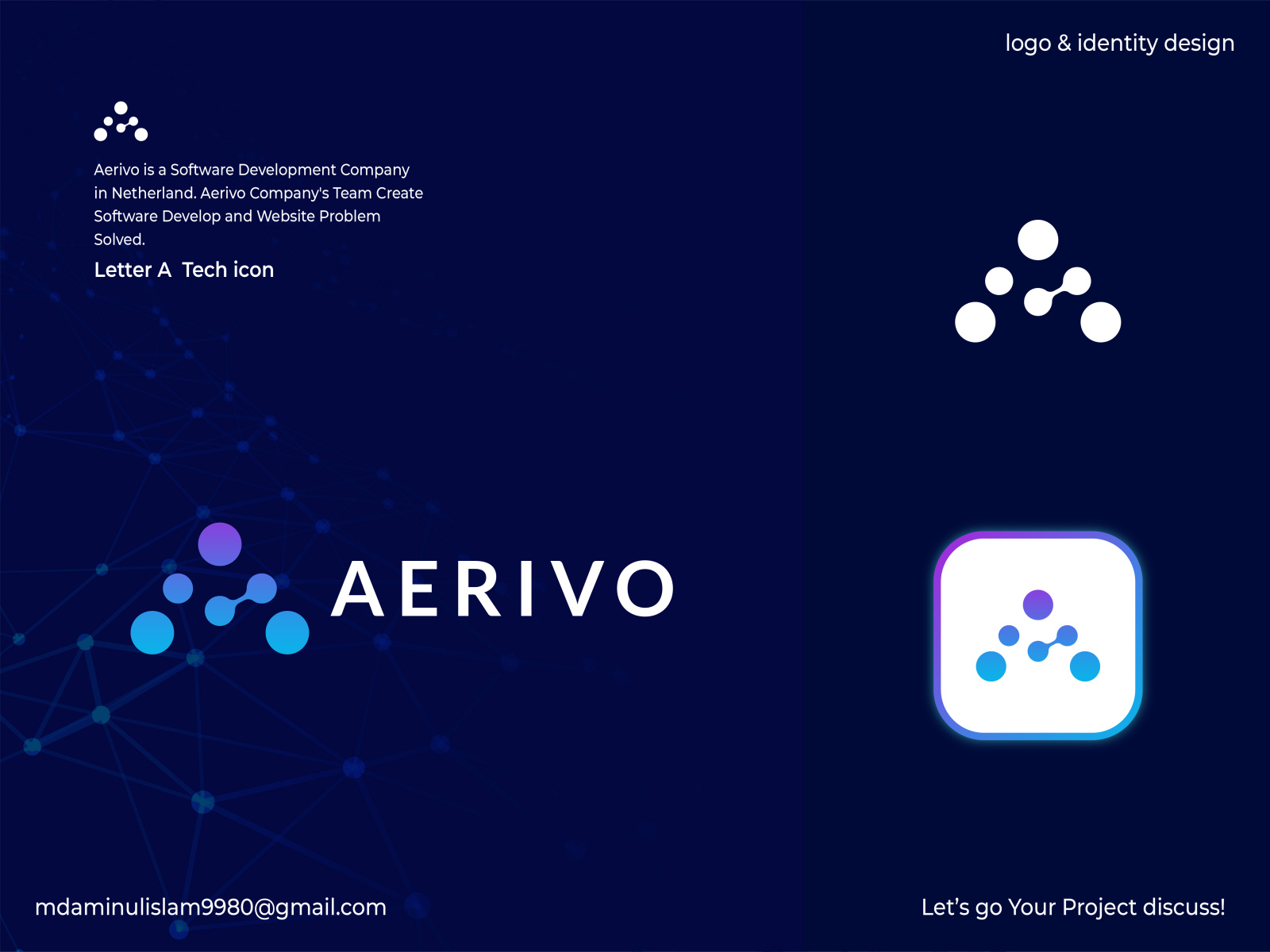Aerivo_Software Company brand identity logo Design by Aminul Islam ...
