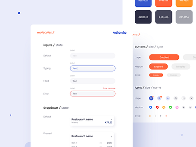 Velonto Food Delivery - UI Styleguide by Arounda on Dribbble