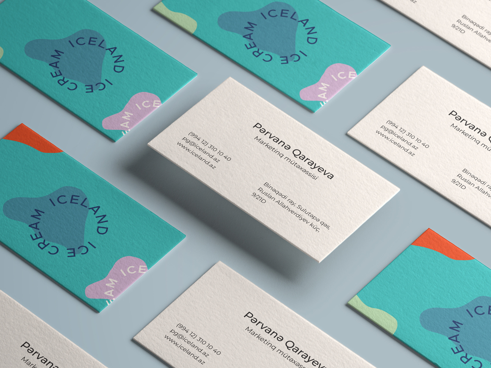 Ice cream / ICELAND – Business Card by Aysel Garayeva on Dribbble