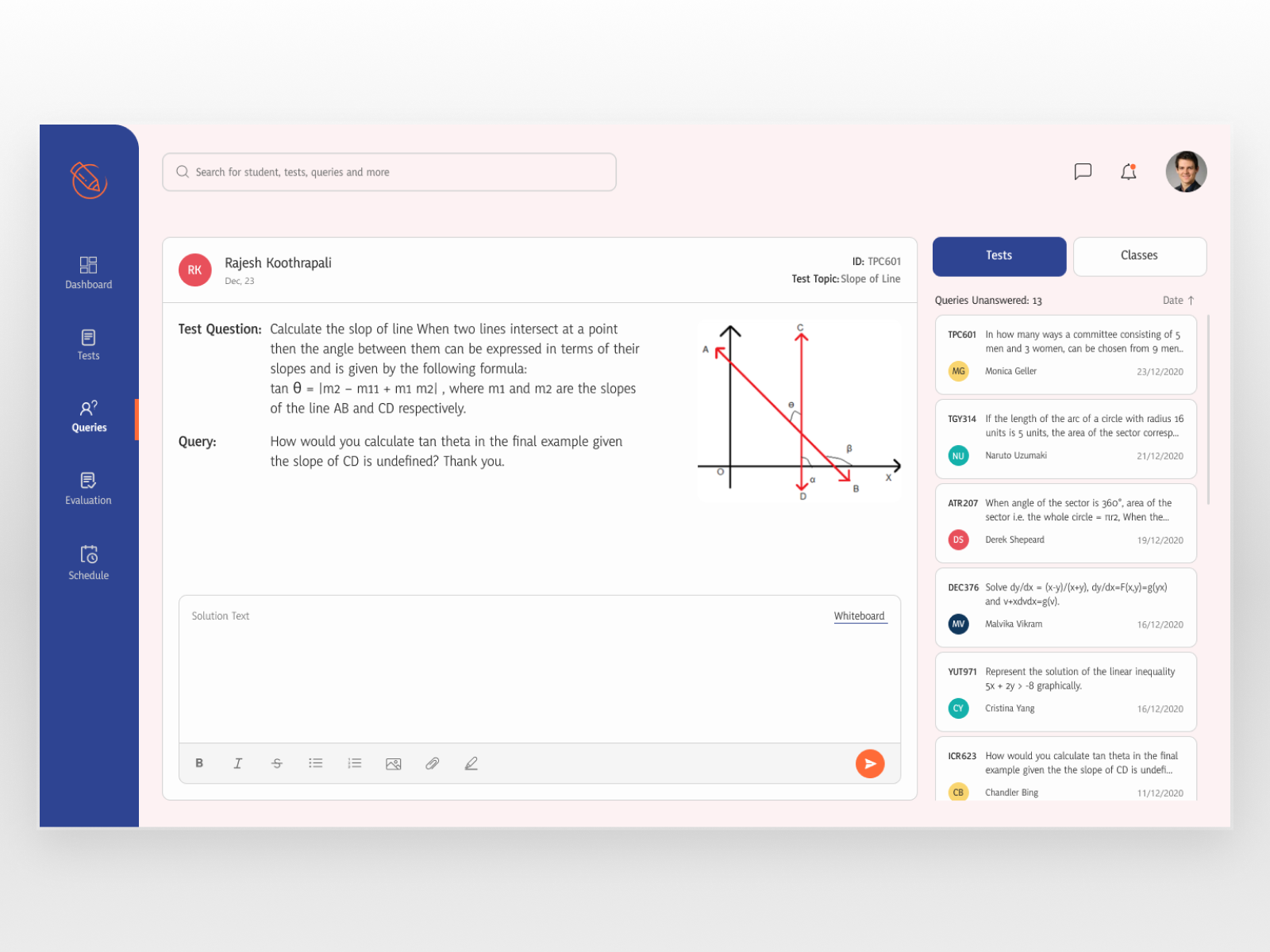 Learnnow - Queries dashboard by Jyothirmayee Kalakota on Dribbble