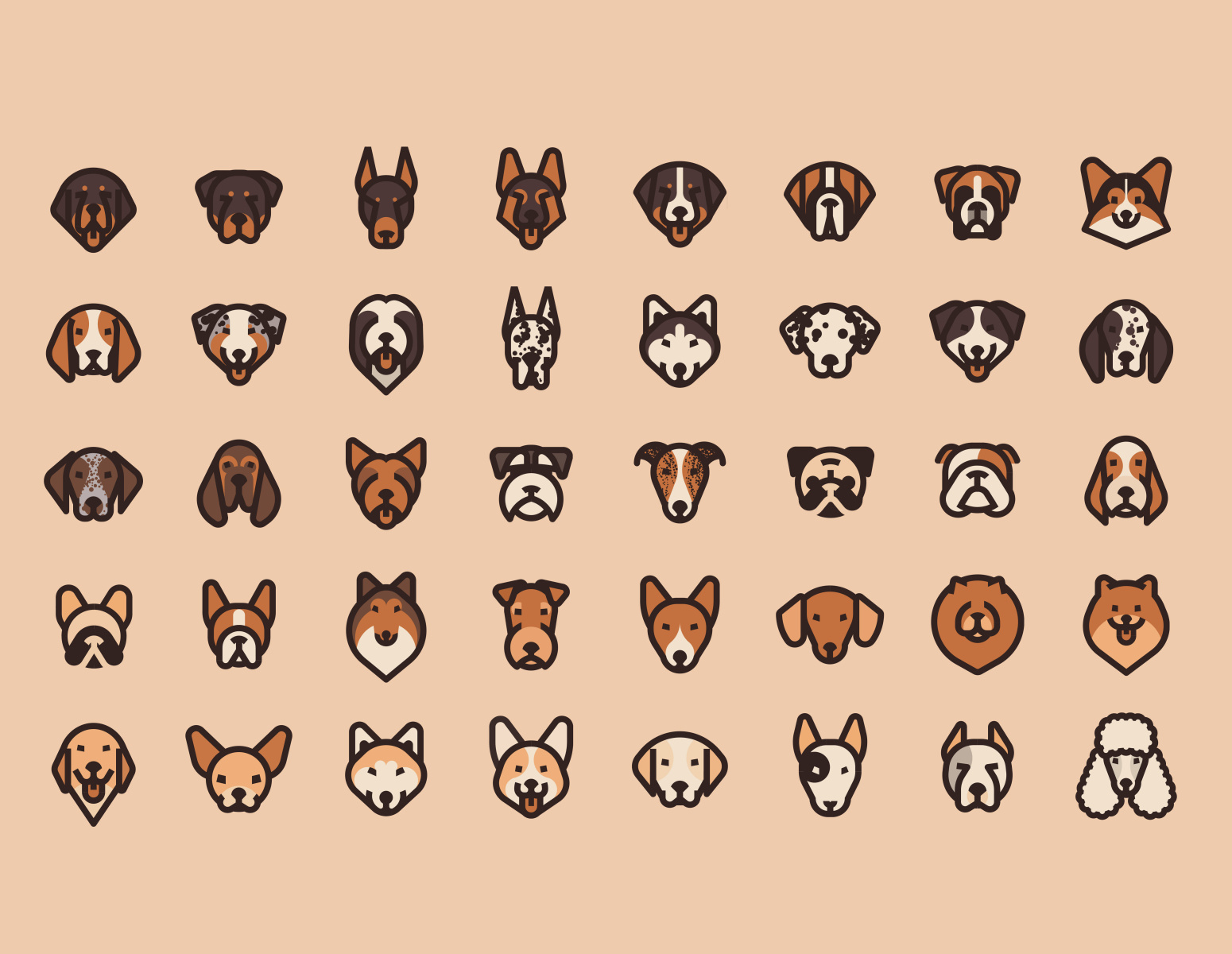 Dog faces by Pedro Arbelaez on Dribbble