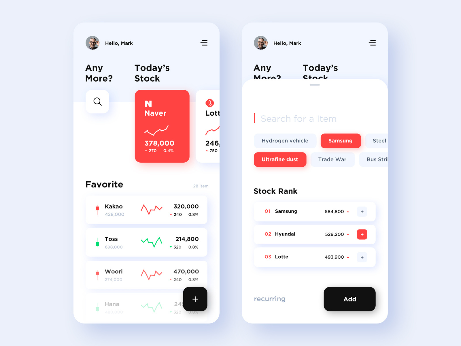 05. Easy stock trading app by Song Hojong on Dribbble