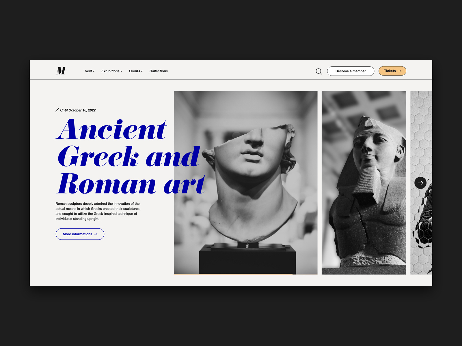 Museum Website - Concept by Sabryna Fredette on Dribbble