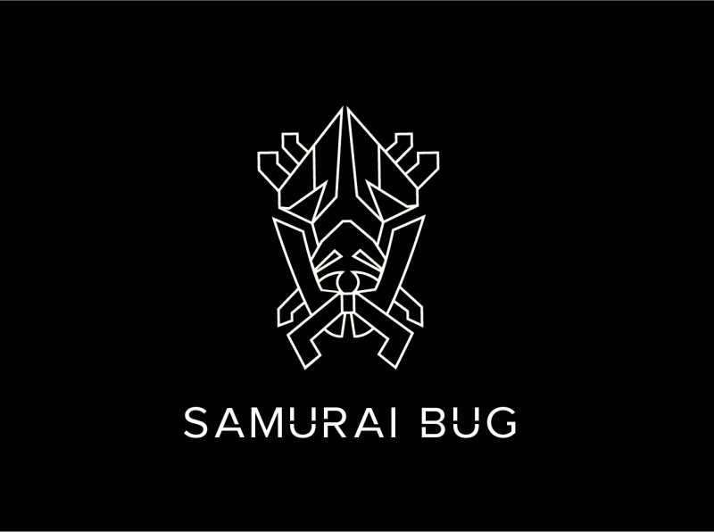 SAMURAI BUG Logo Black Background by Darla Neobelle Jugno on Dribbble