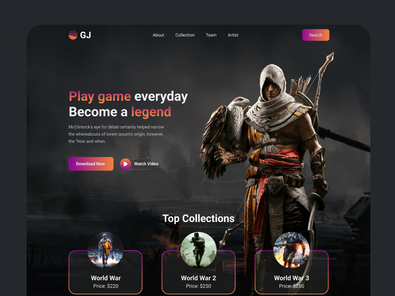 Gaming Landing Page Design by Anisur Rahman on Dribbble Gaming Landing Page Design by Anisur Rahman on Dribbble