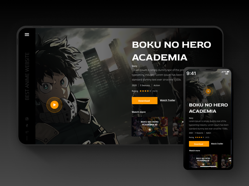 Anime Website - Concept by Youssef Laabidi on Dribbble