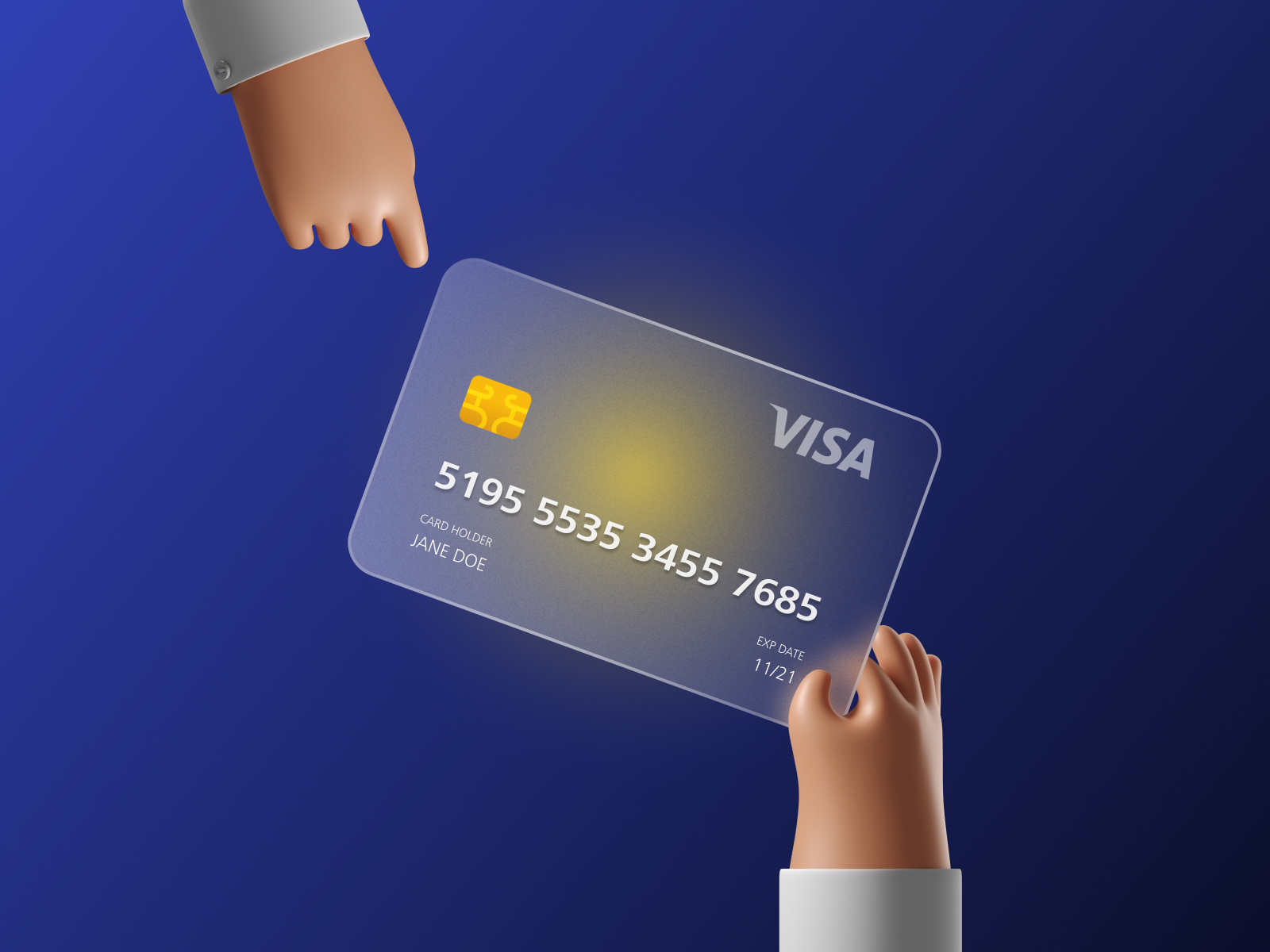 Glass Effect Credit Card by Doina Lisneac-Forreiter on Dribbble