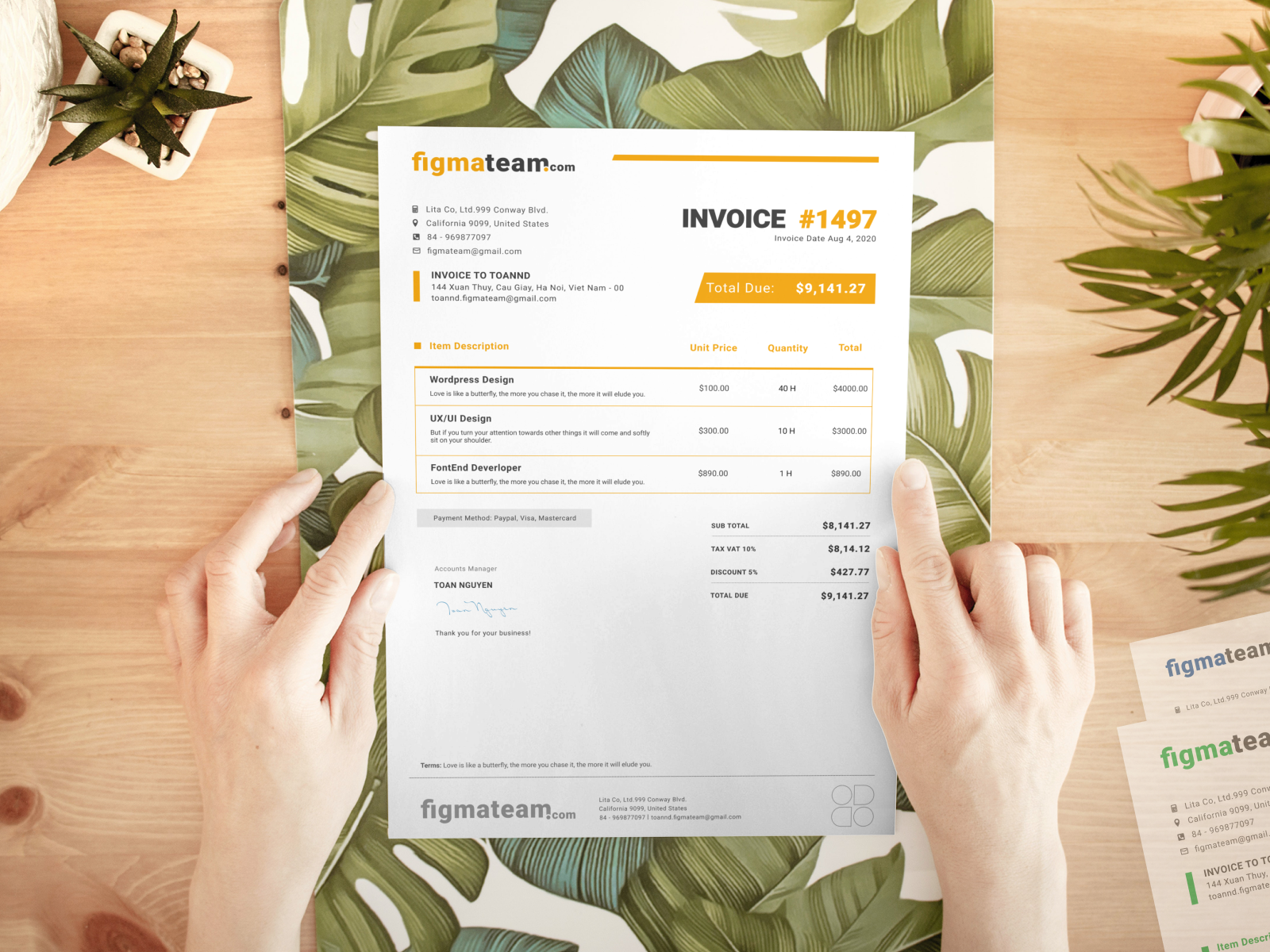Invoice figma design by Toan Nadi on Dribbble