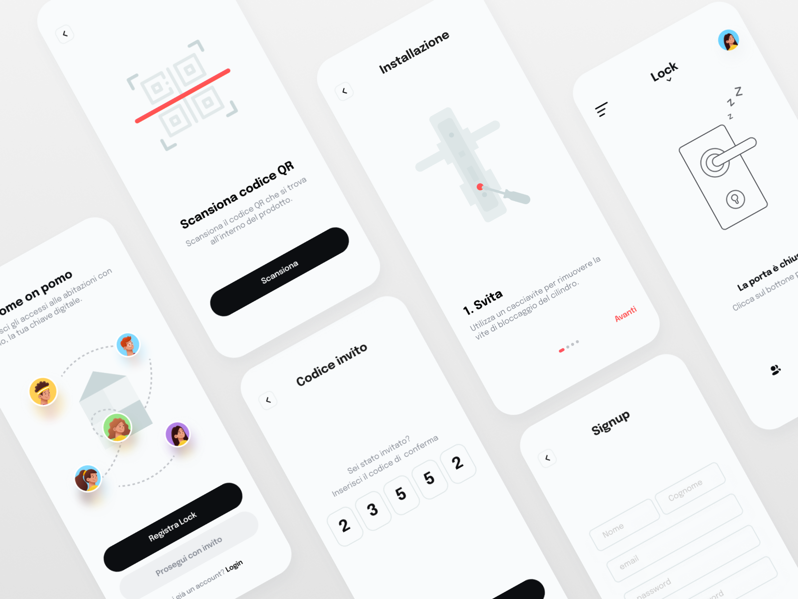 Pomo - Smart Lock App by Beatrice Buran on Dribbble