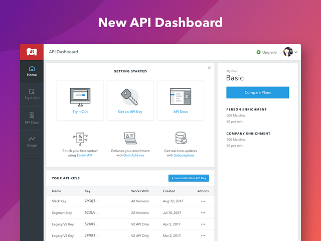 New API Dashboard by Steve Schoeffel on Dribbble