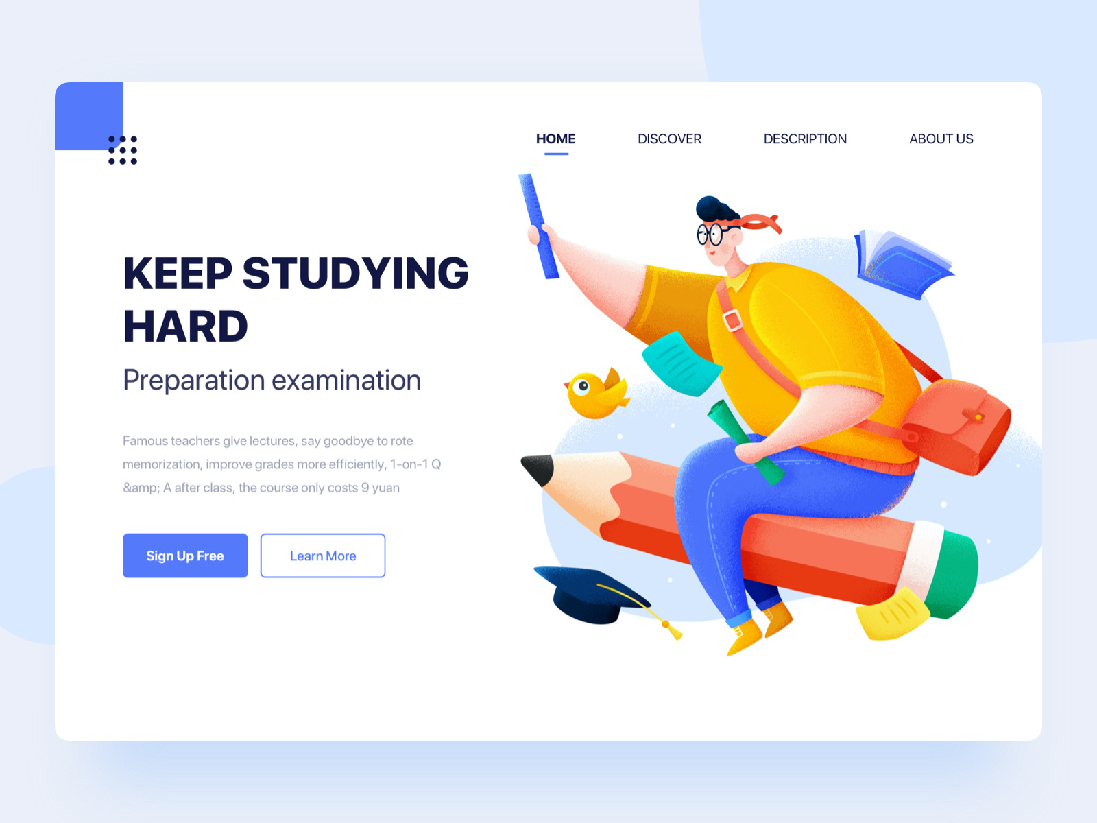 Illustration of Students Preparing for the Exam by Peng Chou on Dribbble