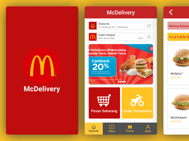 McDelivery App by Arief Rachmat on Dribbble