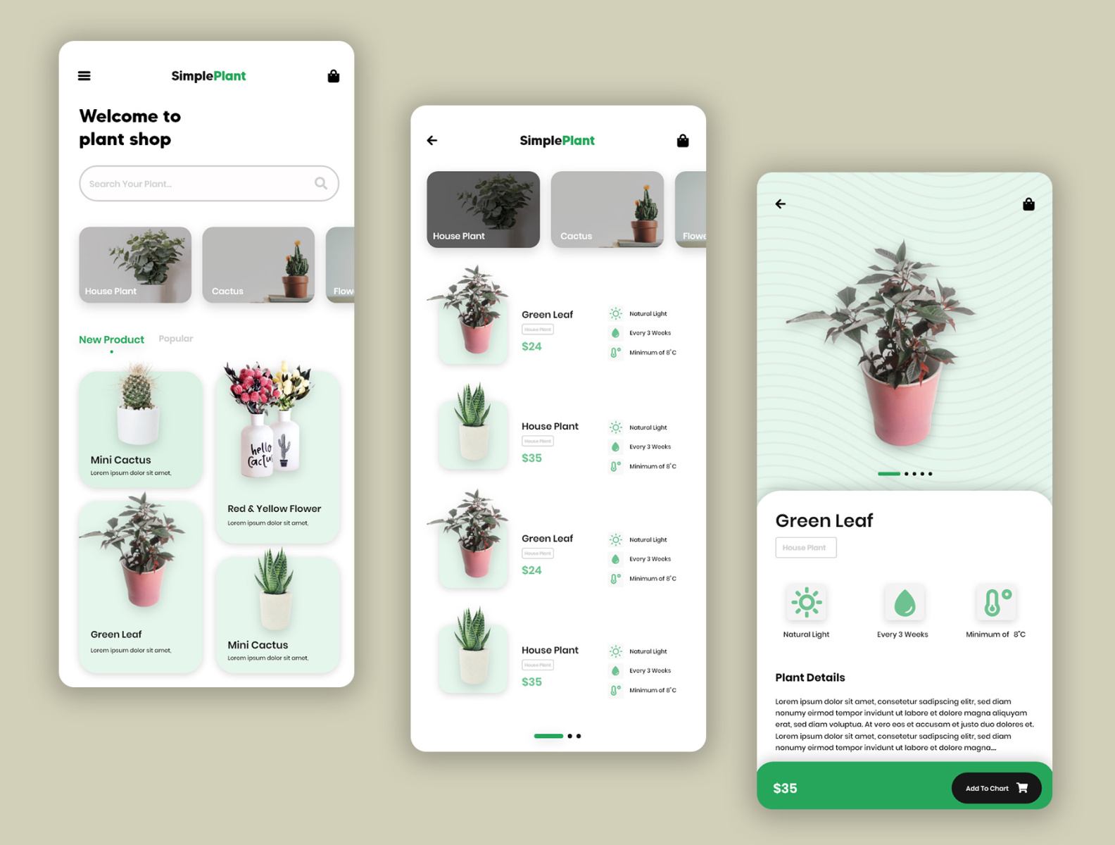 Plant Shop - Mobile Application by Andika Cahya on Dribbble