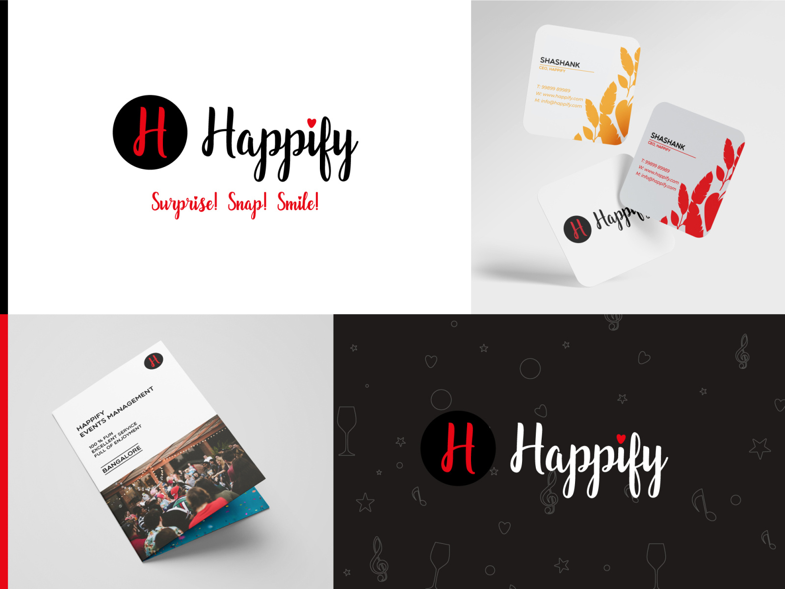 Happify Brand Identity Design by Harshit Panwar on Dribbble