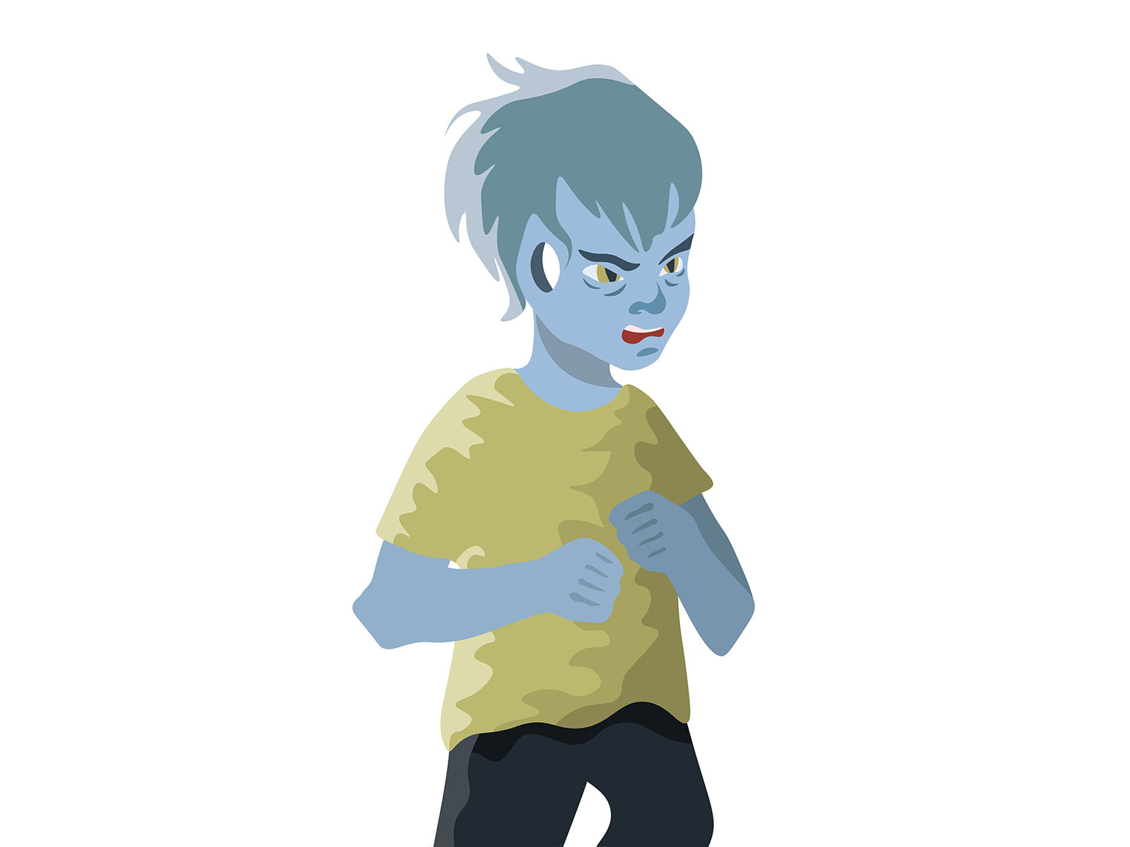 Angry boy flat by Jenny Shersten on Dribbble