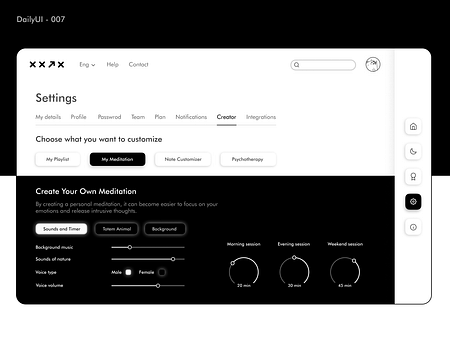 Settings UI designs, themes, templates and downloadable graphic ...