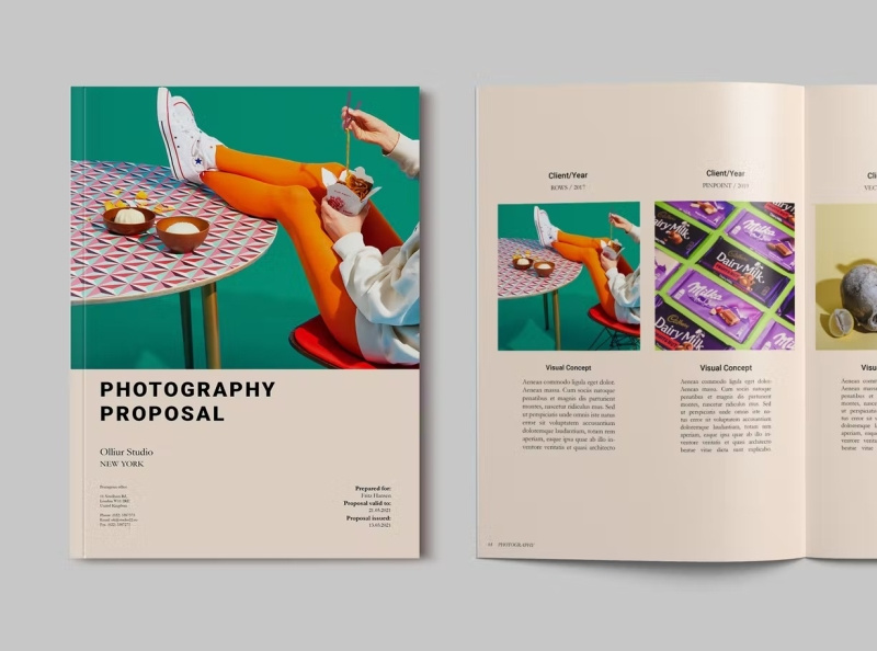 Photography Proposal Template by InDesign Essence on Dribbble