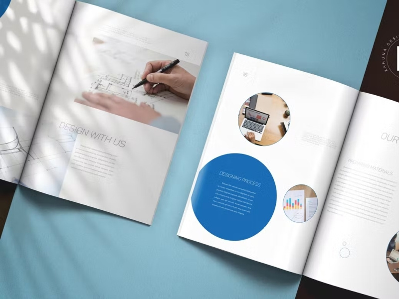 FREE Blue Project Proposal by PrintMe on Dribbble