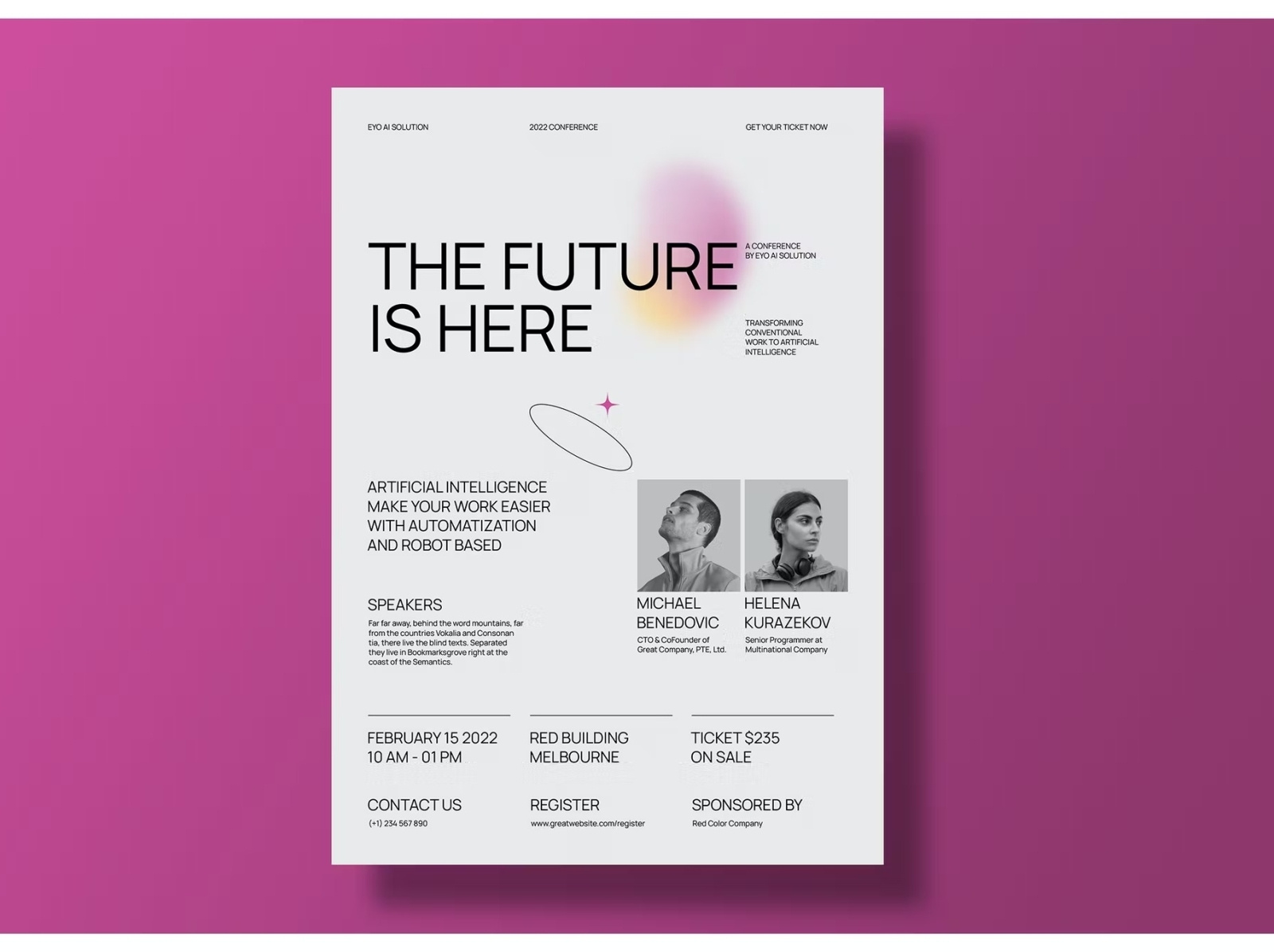 Free Technology Conference Poster Kit by InDesign Essence on Dribbble