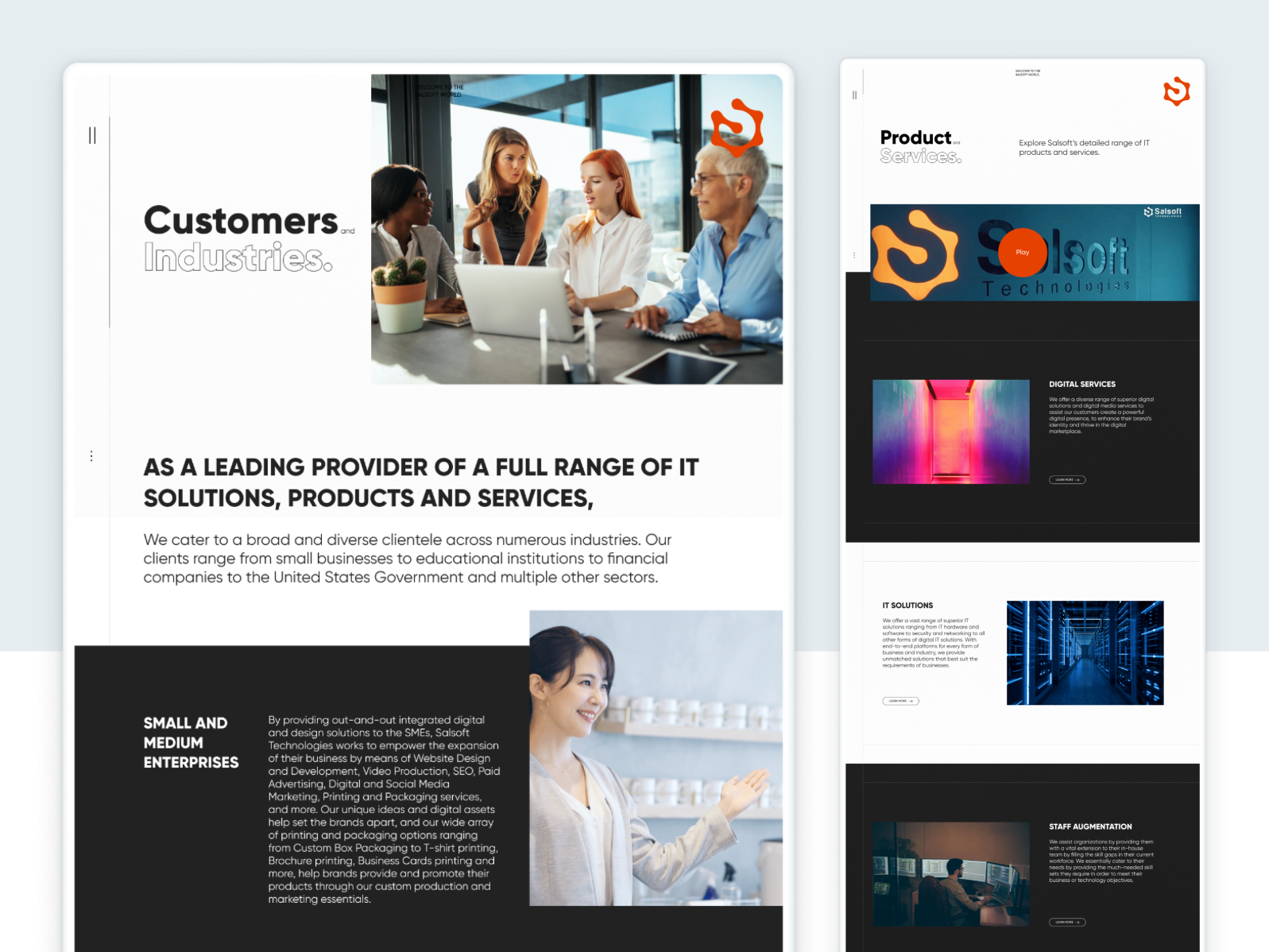 Customer and Product Webpage by Hassan Ahmed Rana on Dribbble