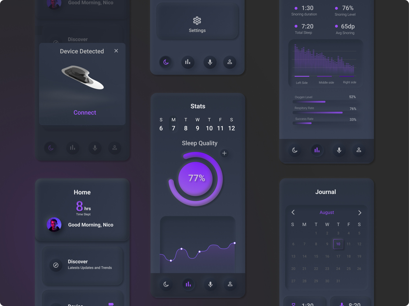 Solvo - Sleep Apnea App by Nick Sanchez on Dribbble