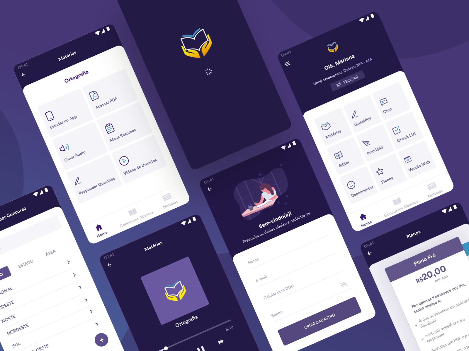 Study App UI by Mariana Oliveira on Dribbble