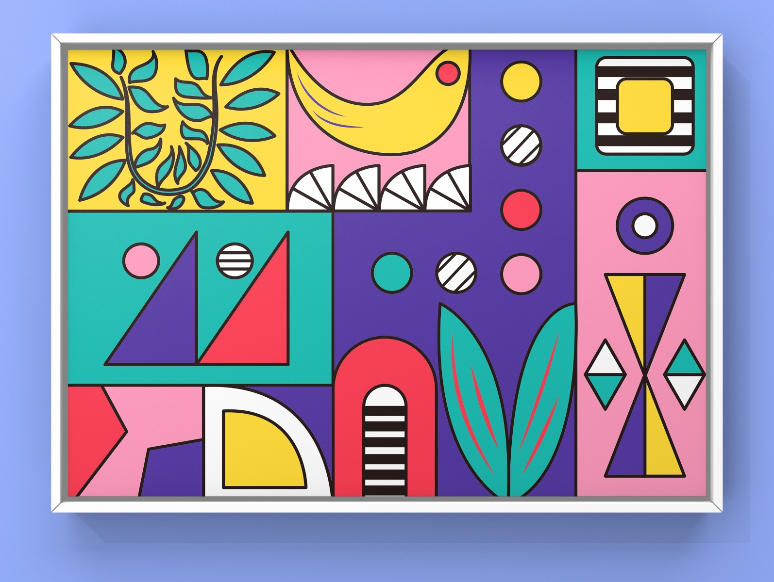 Abstract Art In Geometric Shapes By Jen Du On Dribbble