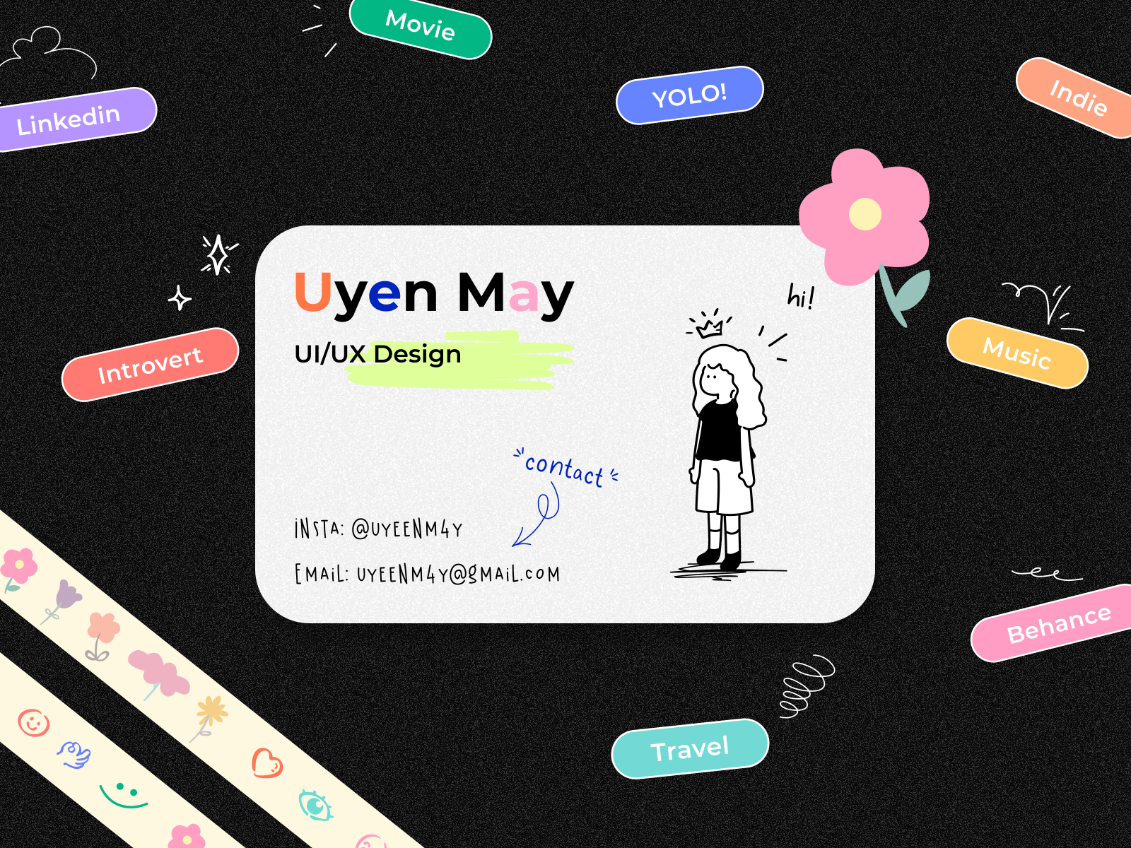I'm Mei // Contact Card by Uyen Nguyen on Dribbble