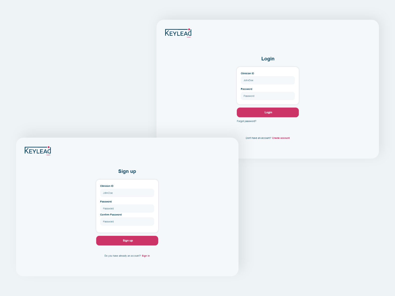 Login and signup of CBT dashboard by zahra abedi on Dribbble