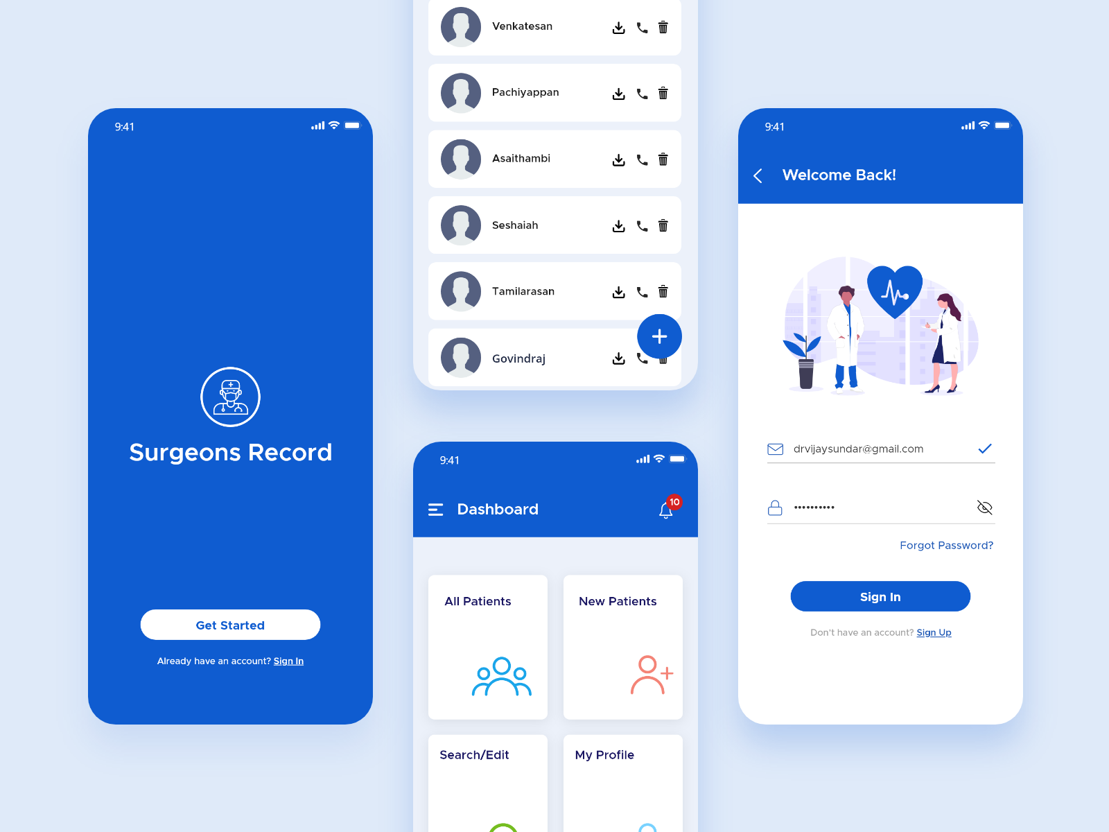Surgeons Records App by fusioncrafts on Dribbble