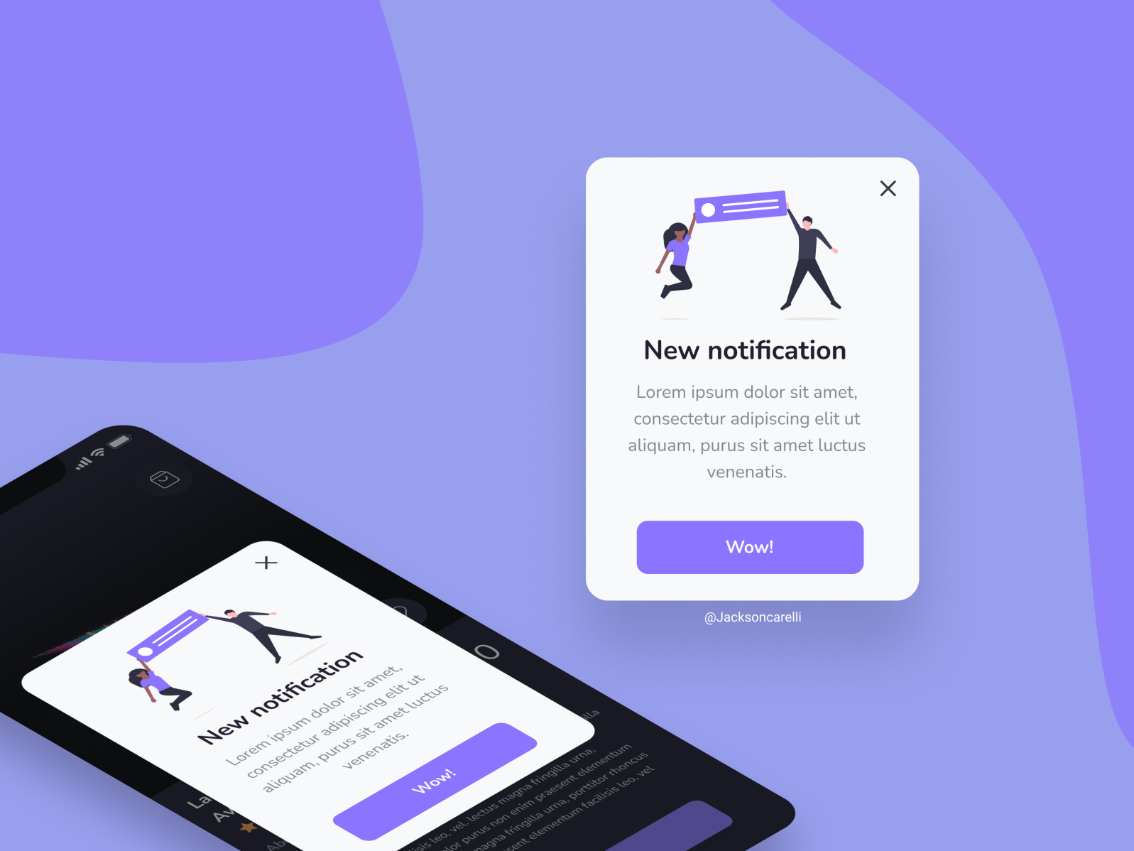 Daily UI #016 - Pop-Up/Overlay by Jackson Carelli on Dribbble