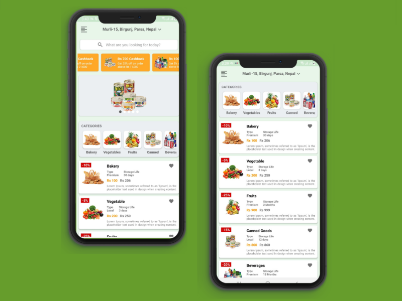 Grocery App UI concept by Shiva on Dribbble