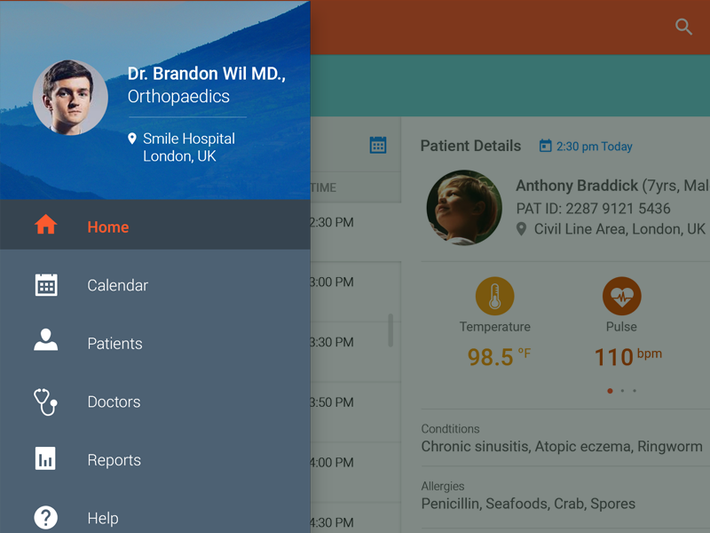 Doctor Screen by Andy Anand on Dribbble