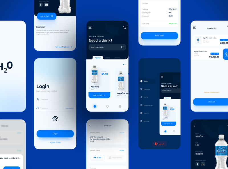 App UI design for Water ordering service by Isioma Ugbah on Dribbble