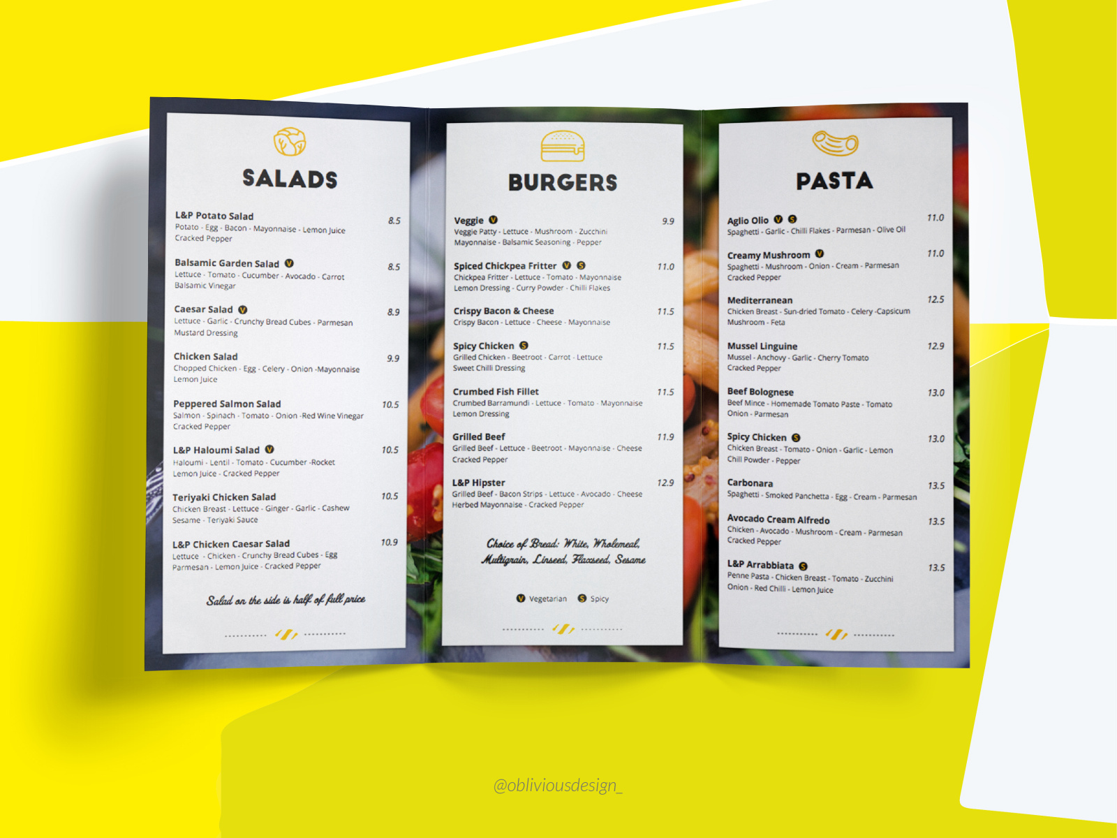 Lemon & Pepper Menu Design by Delvin on Dribbble