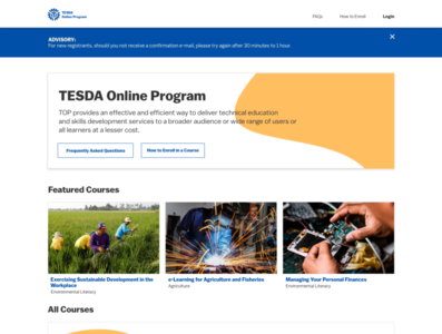TESDA Online Classroom by Spring Dev on Dribbble