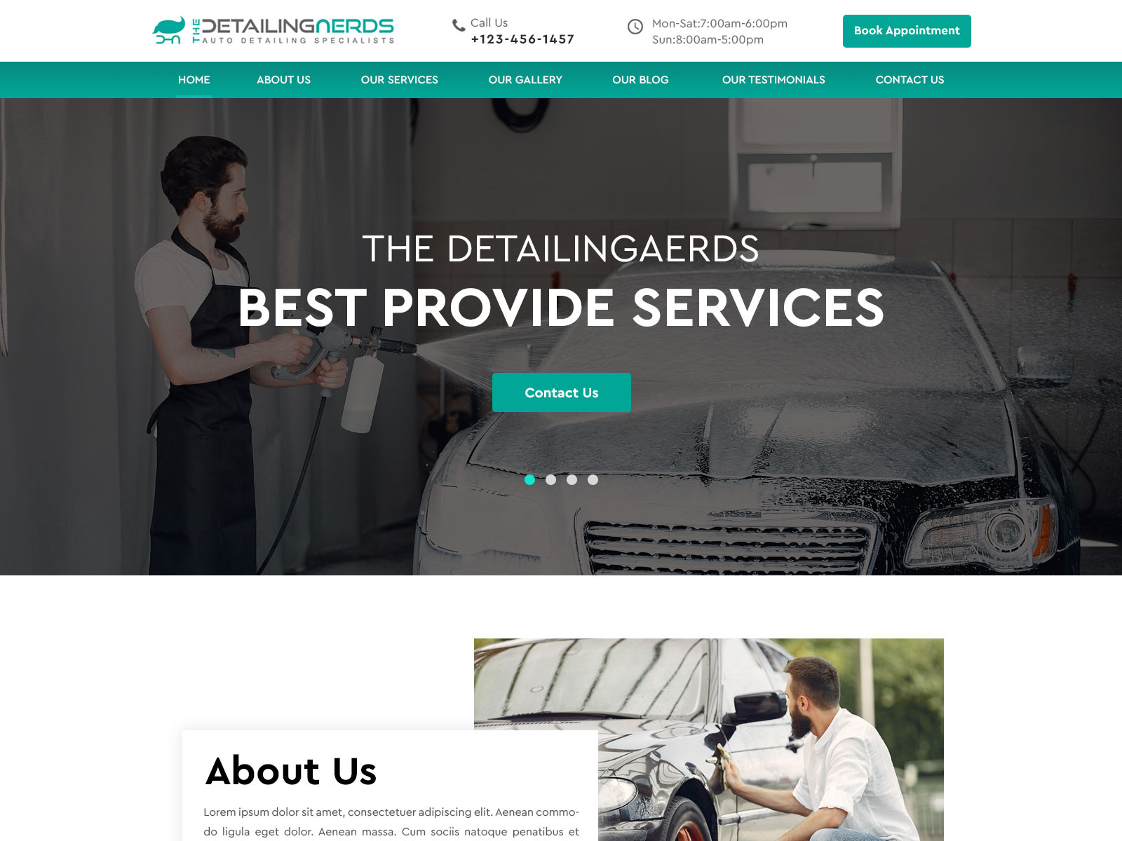 Car wash website by Baljeetsingh on Dribbble