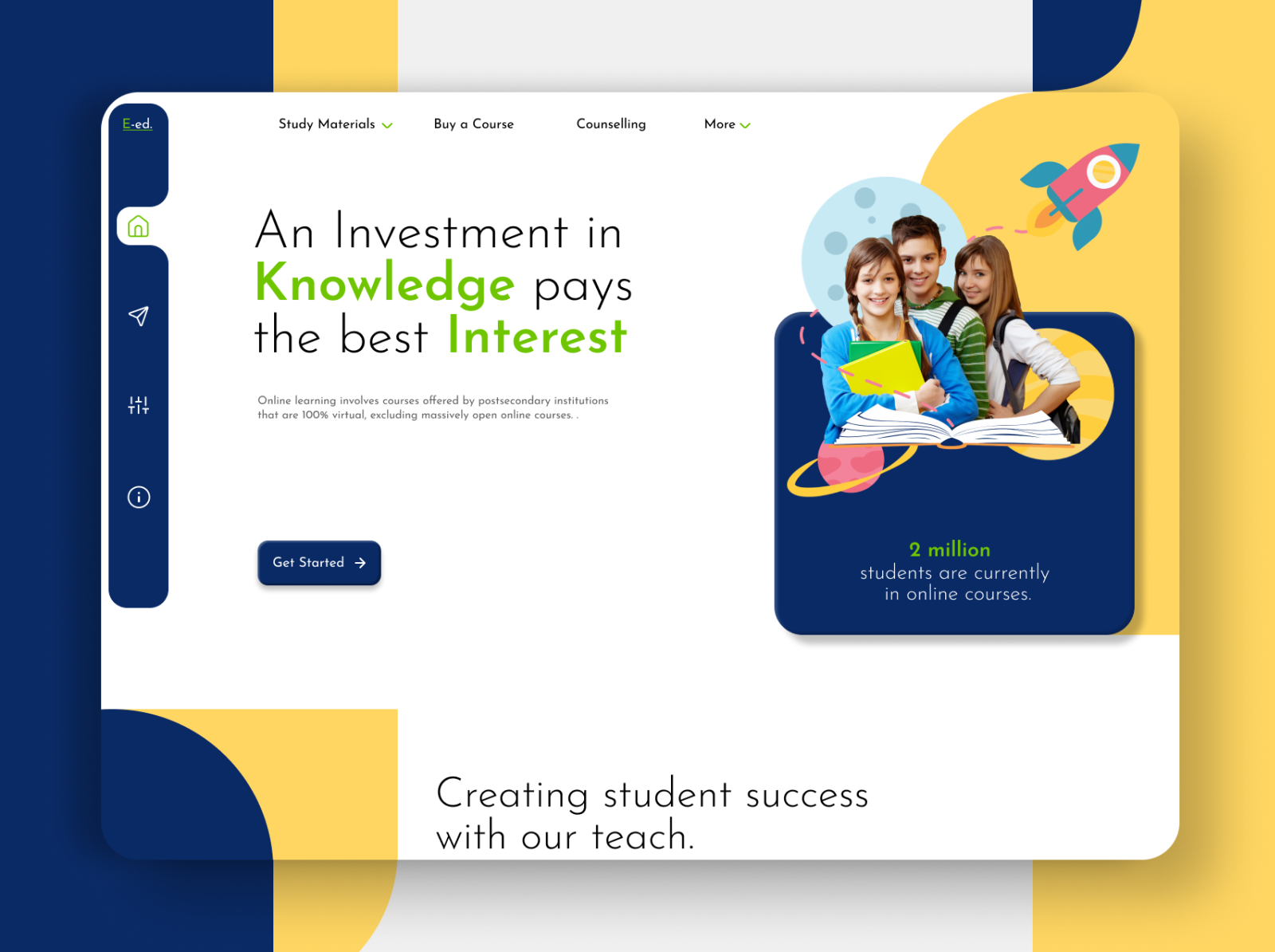 Educational website Ui design by Sahil Mehra on Dribbble