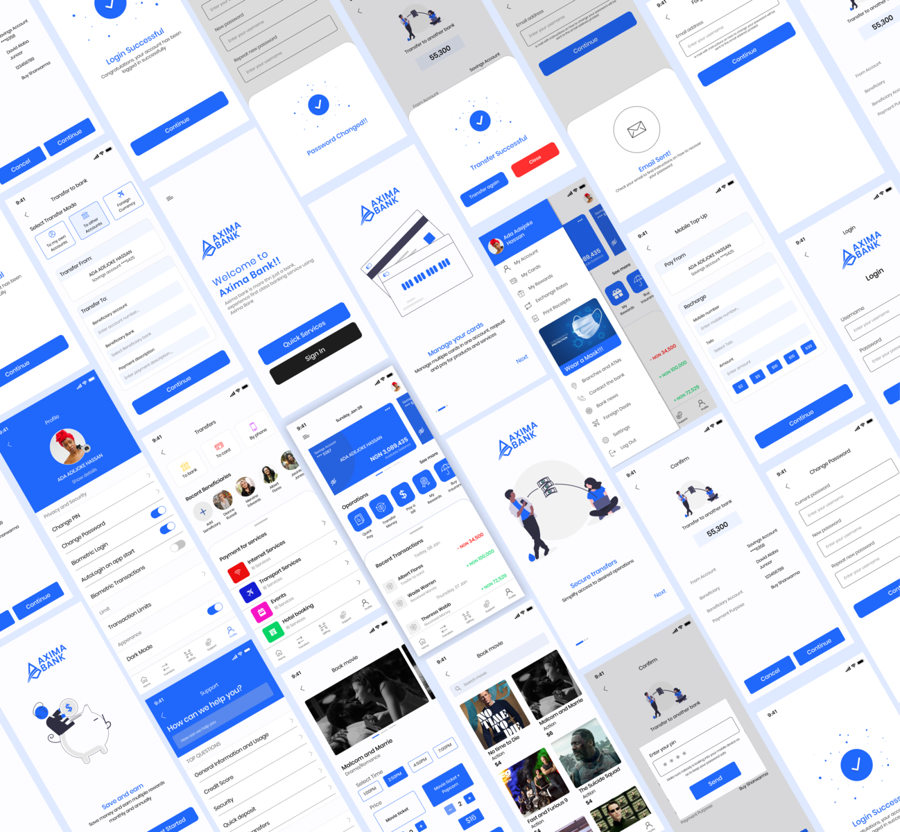 Axima Bank UI Design (Light mode) by Peters Victor on Dribbble