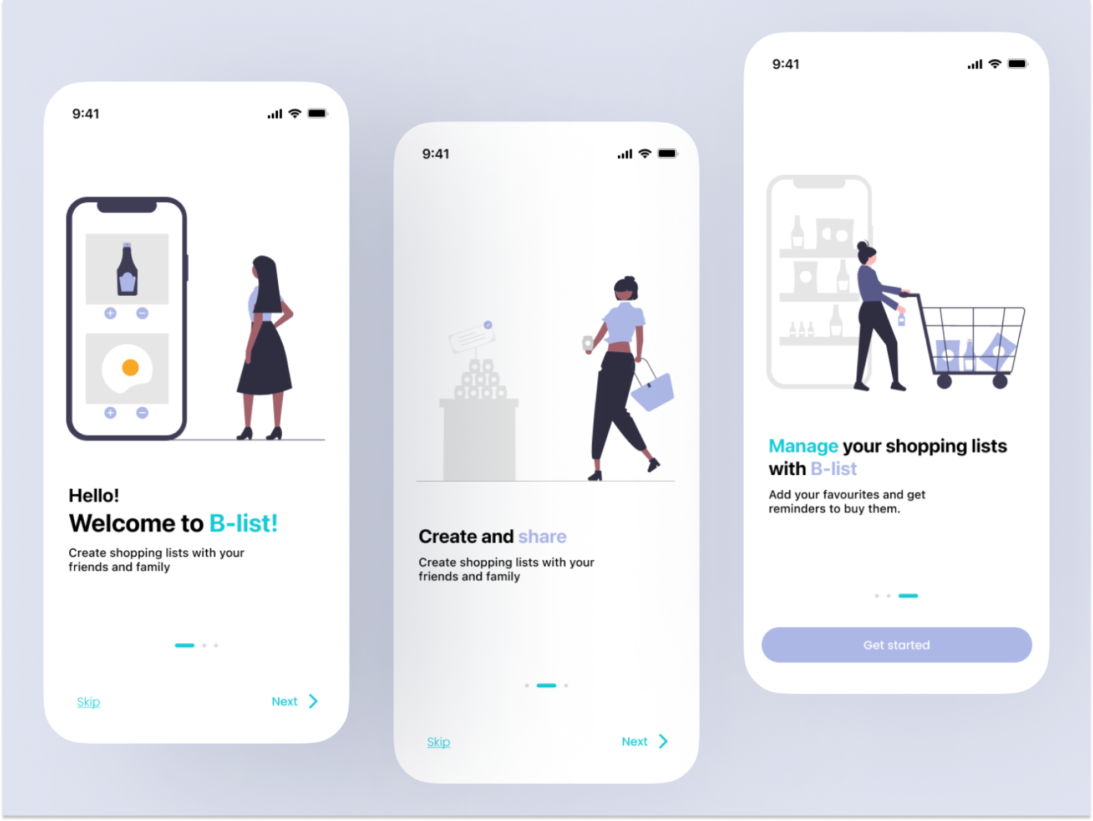 Mobile App Onboarding Screens by Rita Sokolova on Dribbble