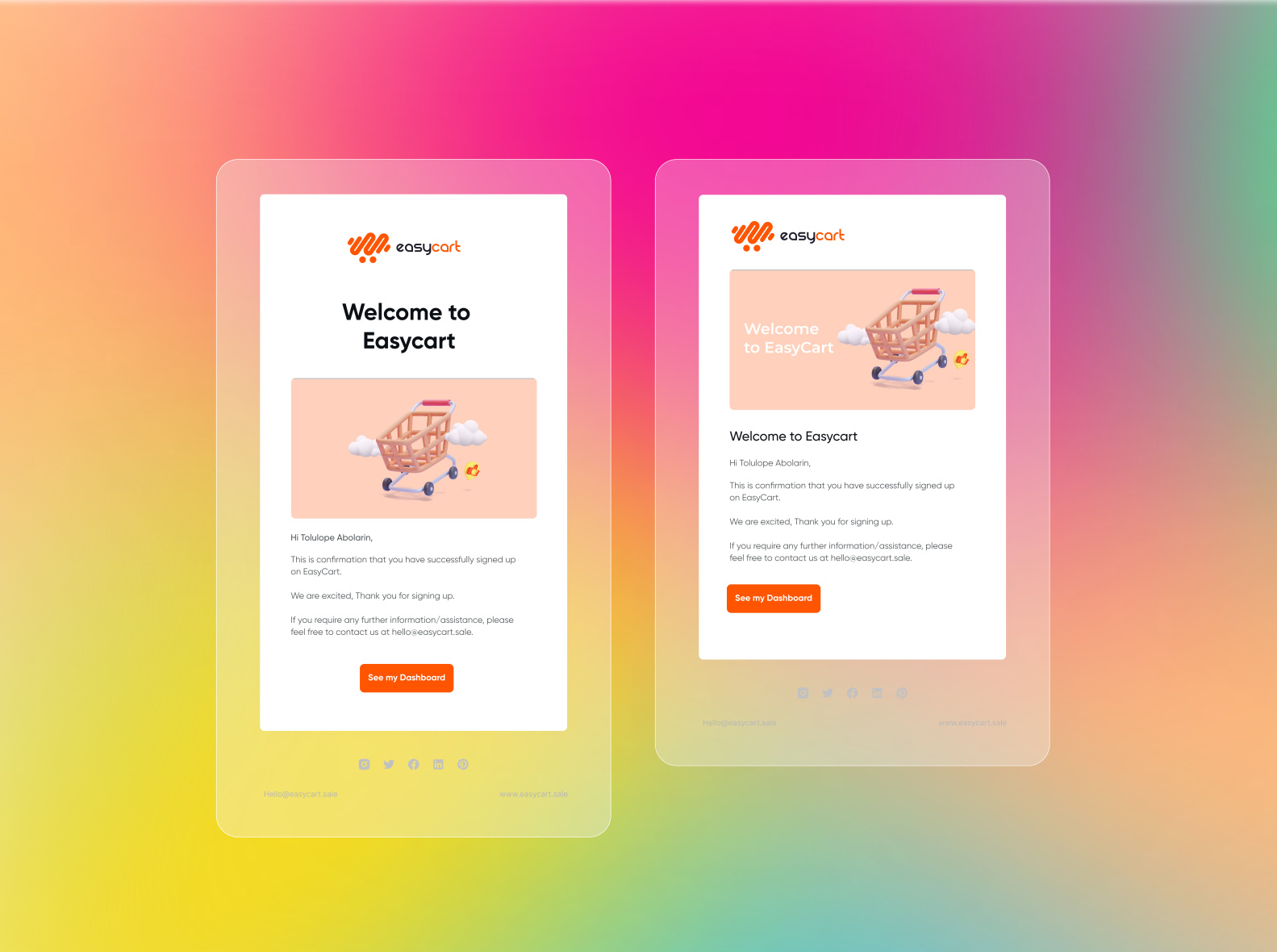 Email Template Design by Tolulope Abolarin on Dribbble