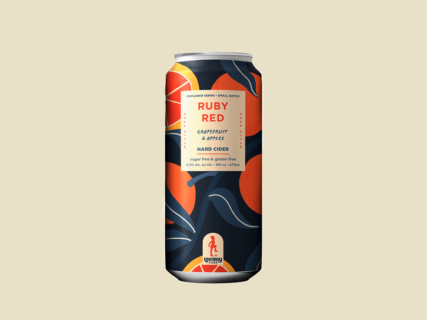 Lostboy Cider February Can: Ruby Red by Lisa McCormick on Dribbble