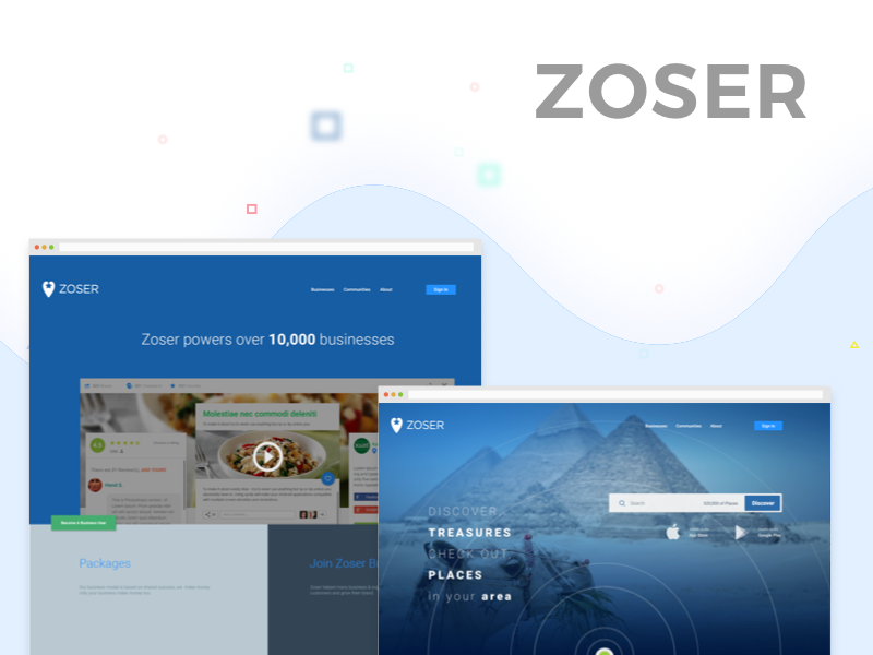 ZOSER - Business Pages by Younis Fayed on Dribbble