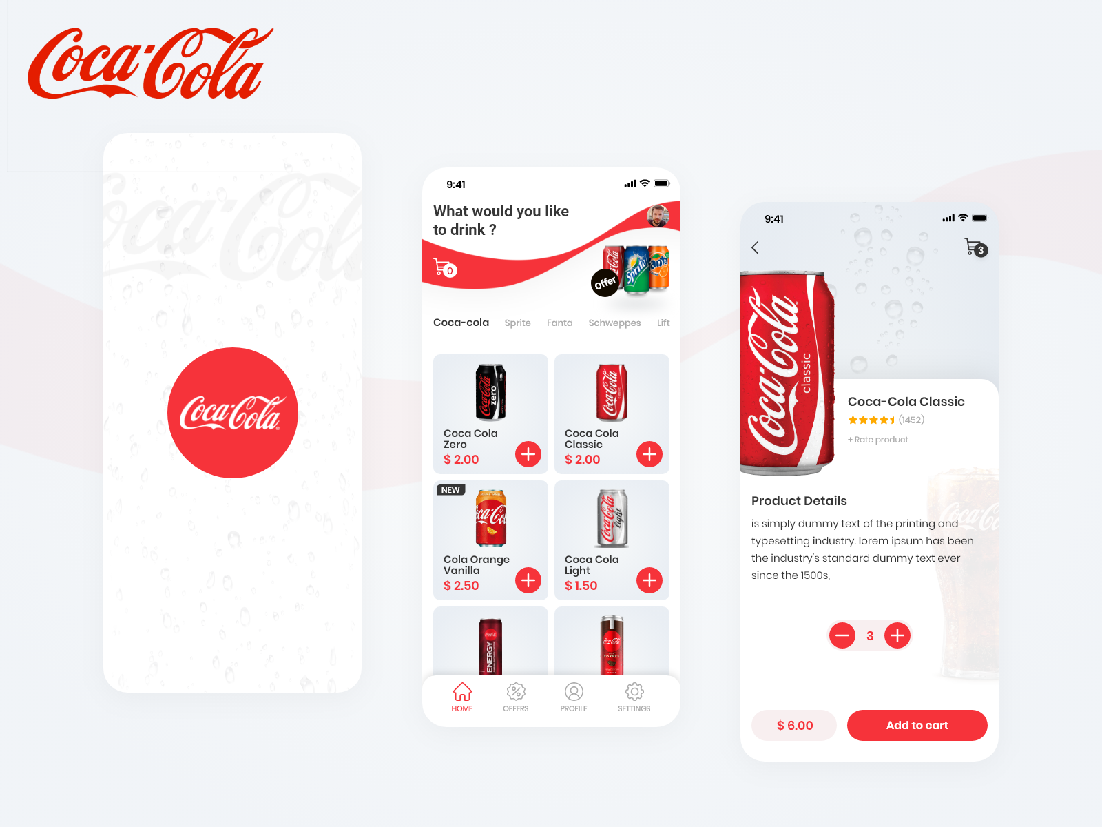 Coca-cola _App design concept by yasser abdallah on Dribbble