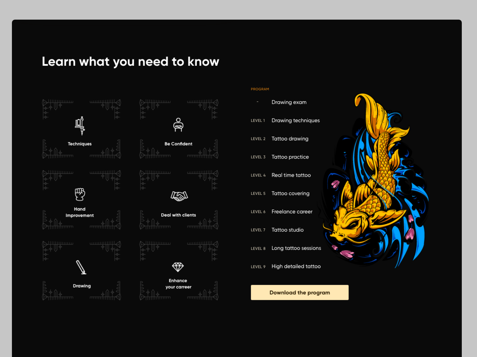 Learn INK - Tattoo School by Rafael Maciel on Dribbble